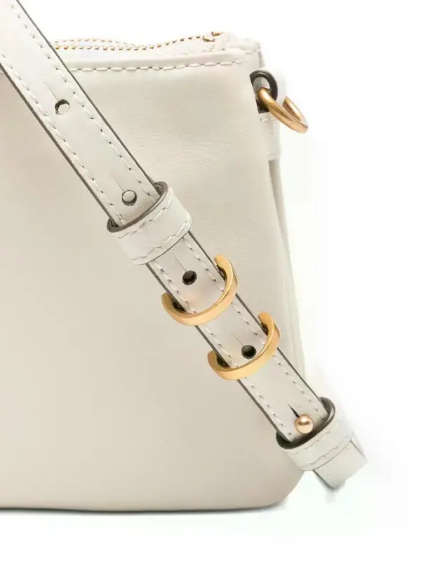 Pinko Mini Double Shoulder Bag - White | Editorialist