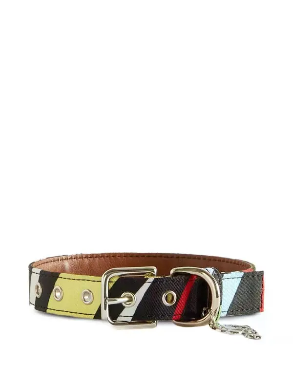 Emilio Pucci Marmo-print Dog Collar - Black