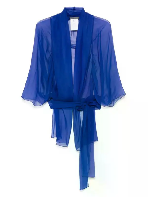 Alberta Ferretti Silk Jacket - Blue
