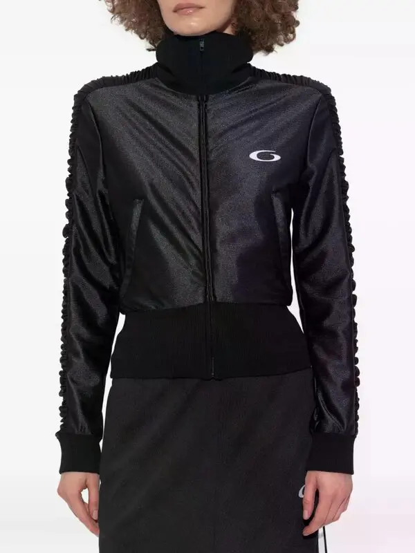 Balenciaga Zip-up Sweatshirt With Ruffled Sleeves