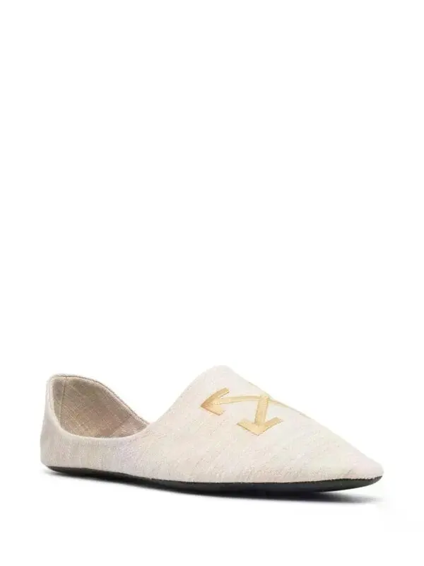 Off-White Embroidered Cross Shoes