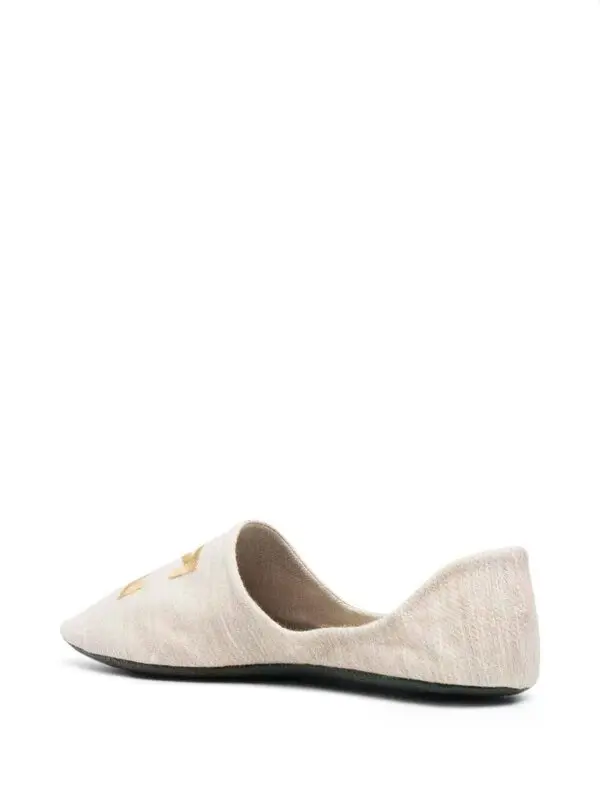 Off-White Embroidered Cross Shoes