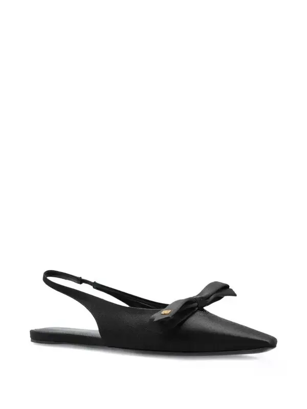 Balenciaga Bow Slingback Flat Pumps