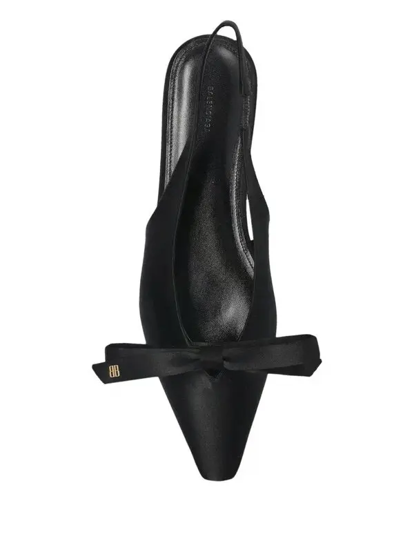 Balenciaga Bow Slingback Flat Pumps