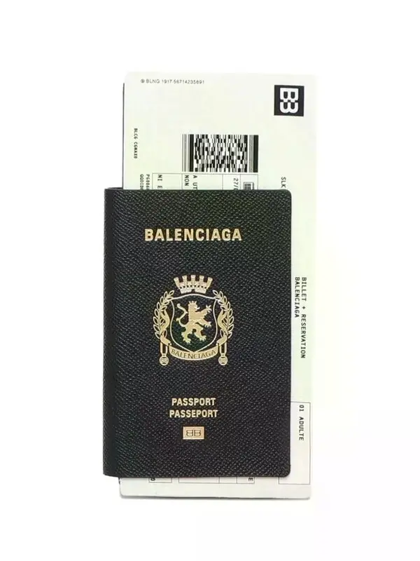 Balenciaga Long Wallet 1 Ticket Leather Wallet - Black