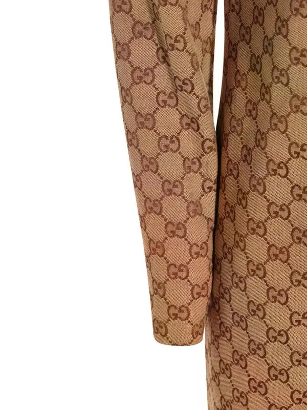 Gucci Gg Canvas Long-sleeve Mini Dress
