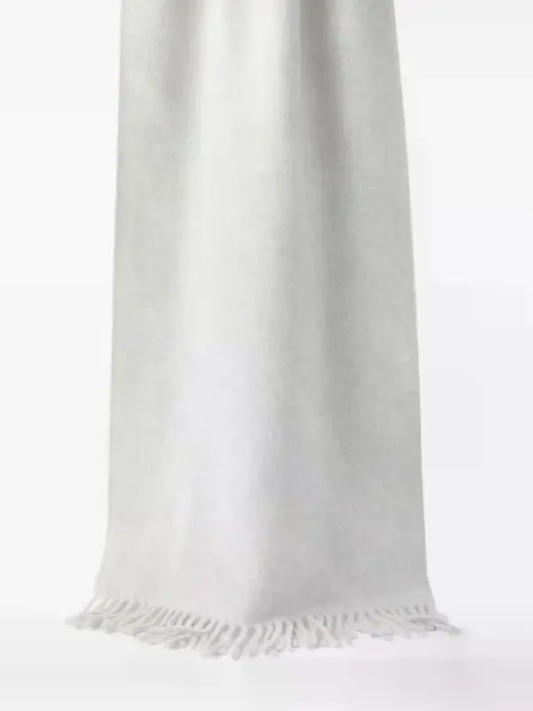 Brunello Cucinelli Fringe Cashmere Scarf - Grey