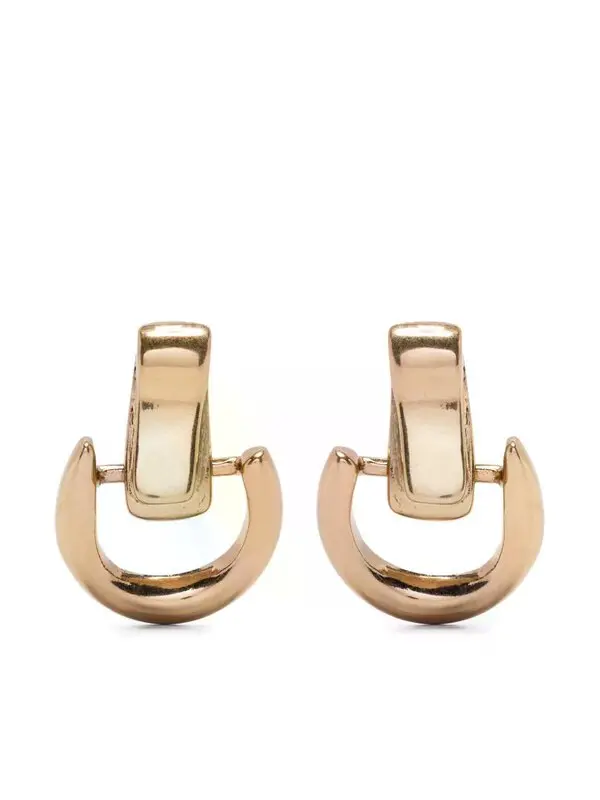 Ermanno Scervino Plated Buckle Earrings - Gold