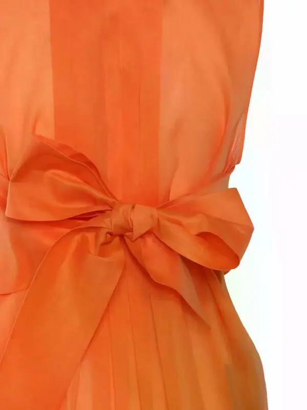 Alberta Ferretti Pleated Blouse With Bow Detail