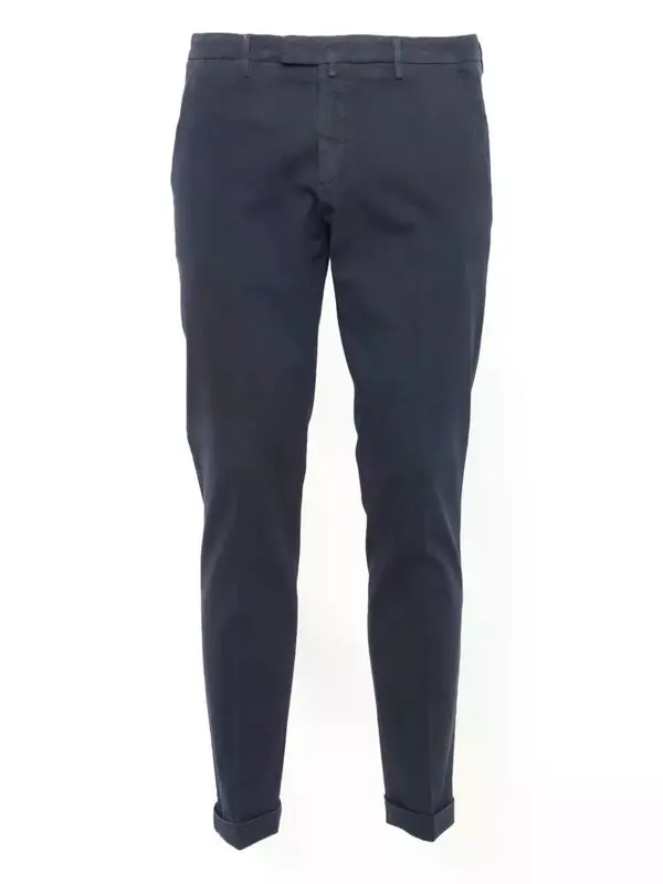 BRIGLIA 1949 Cuffed Straight-leg Trousers - Blue