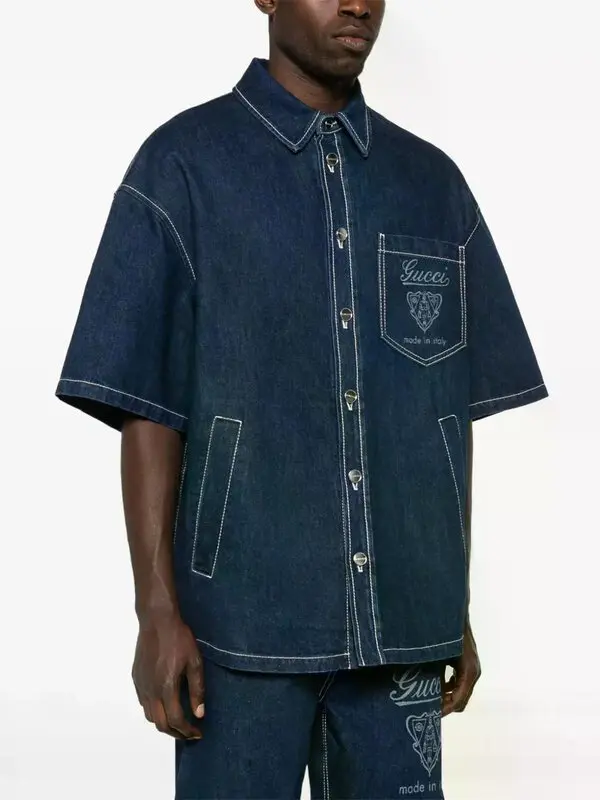 Gucci Lasered Denim Shirt