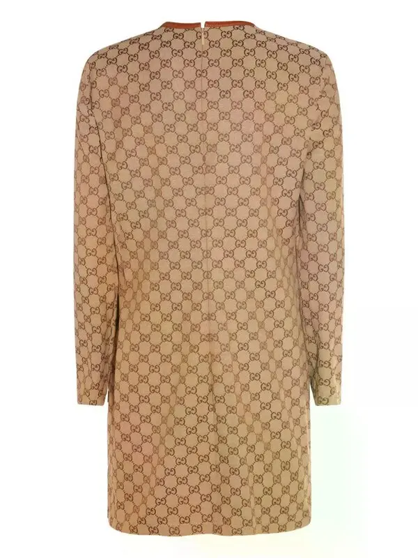 Gucci Gg Canvas Long-sleeve Mini Dress