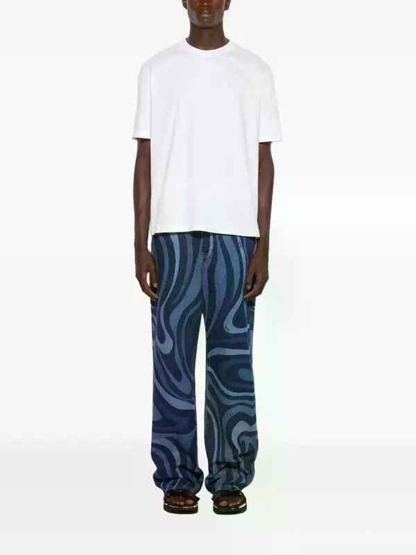 Emilio Pucci Cotton Back Printed T-shirt