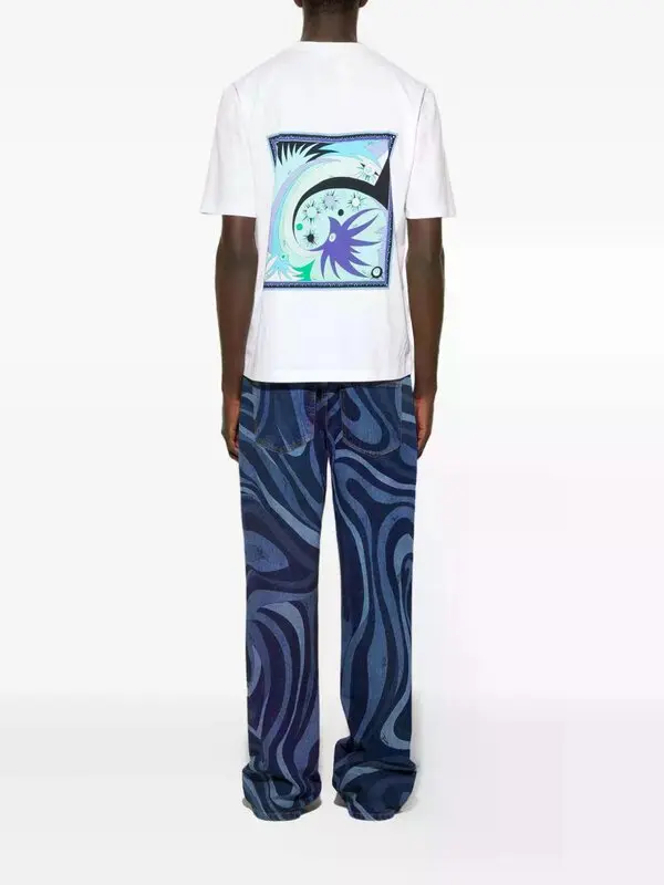 Emilio Pucci Cotton Back Printed T-shirt