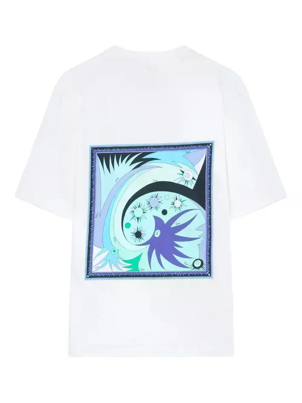 Emilio Pucci Cotton Back Printed T-shirt