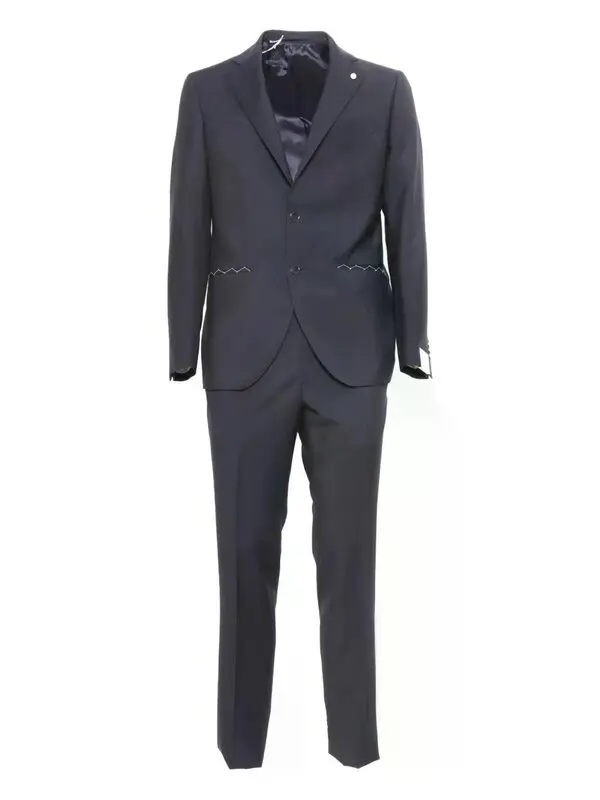LUIGI BIANCHI MANTOVA Scalloped-detail Suit - Grey