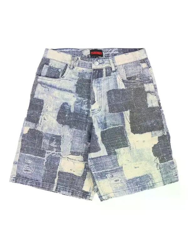 PLEASURES Boro Denim Shorts