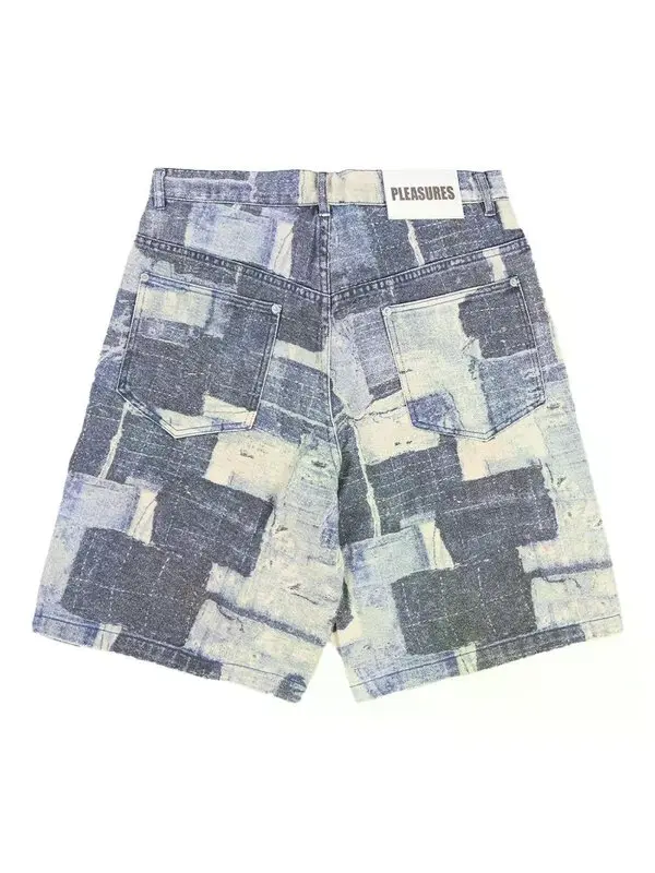 PLEASURES Boro Denim Shorts