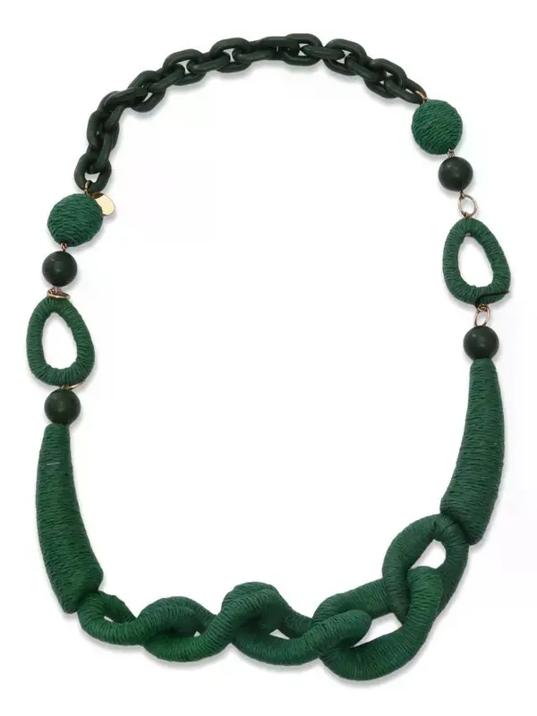 Max Mara Teismo Chain Necklace - Green