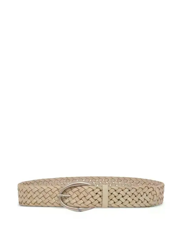 ORTIGNI Braided Leather Belt - Neutrals