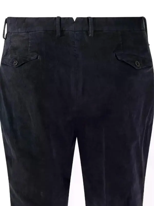 SANTANIELLO Pleated Corduroy Trousers - Grey