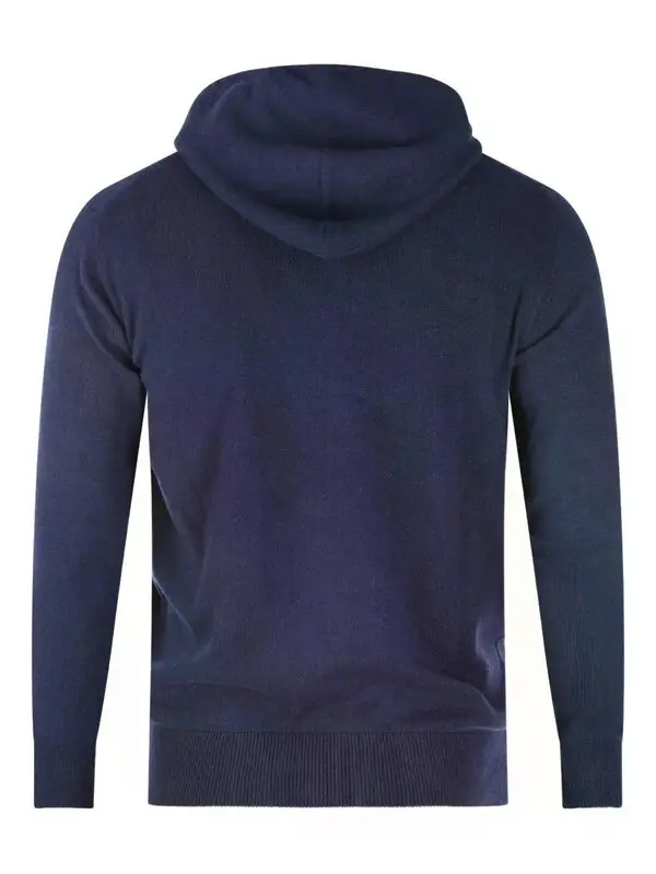 Eleventy Cashmere Zip-up Hoodie - Blue