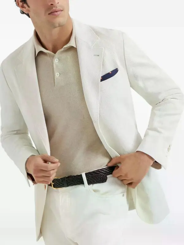 Brunello Cucinelli Long-sleeve Polo Shirt - Neutrals
