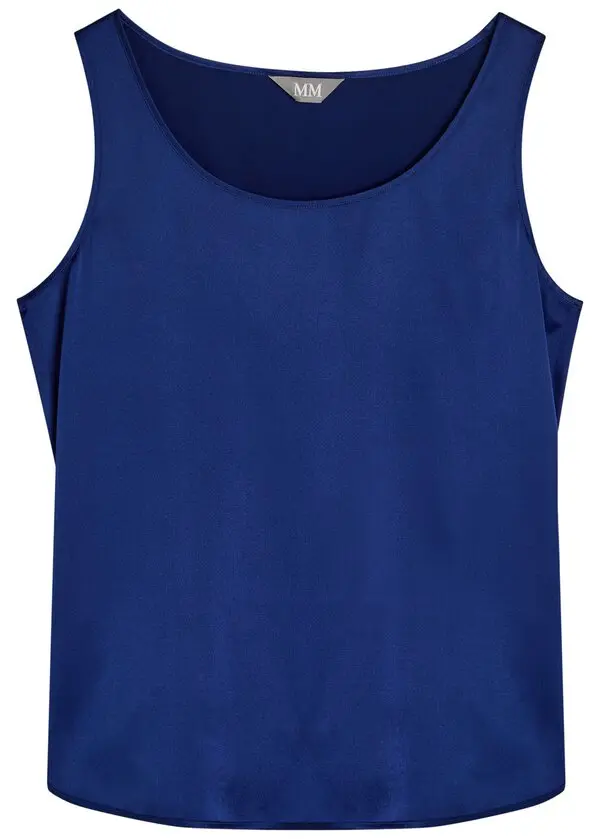 Max Mara Leisure Stretch-silk Top - Blue