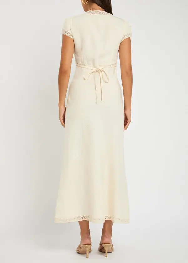 Rixo Clarice Lace-embellished Maxi Dress