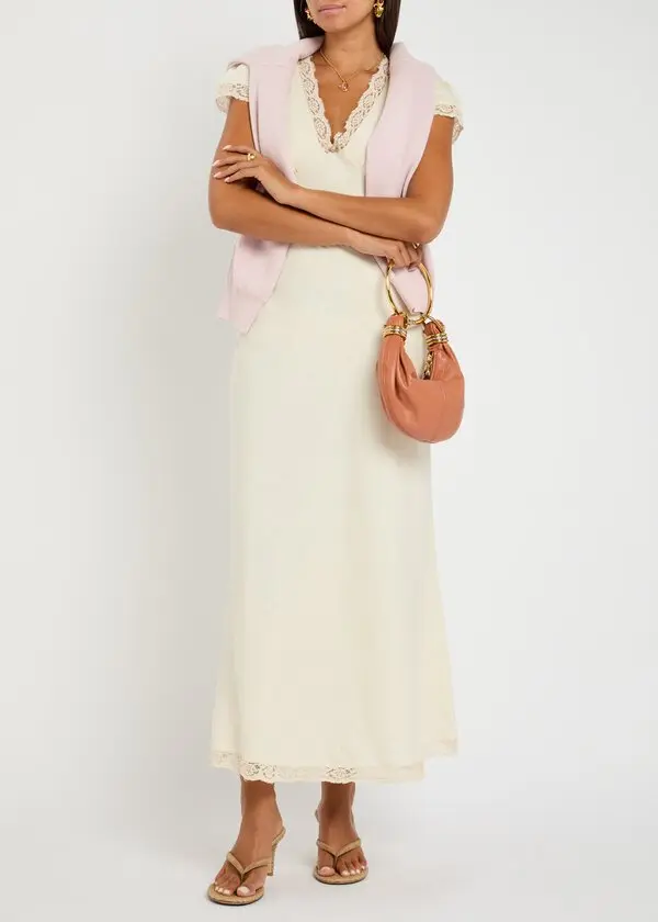 Rixo Clarice Lace-embellished Maxi Dress