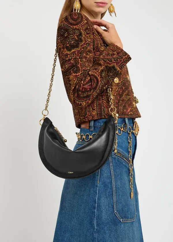 Chloé Leather Shoulder Bag - Black