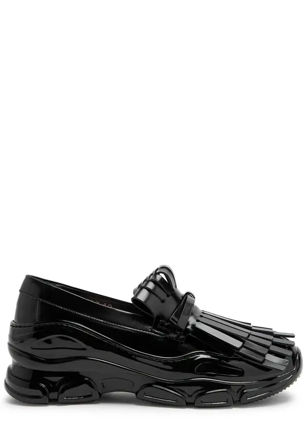 Simone Rocha Fringed Leather Loafer Sneakers