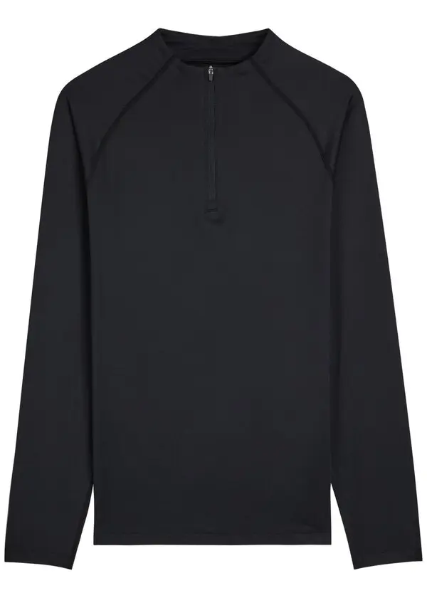 CONDITION Stretch-jersey Quarter-zip Top