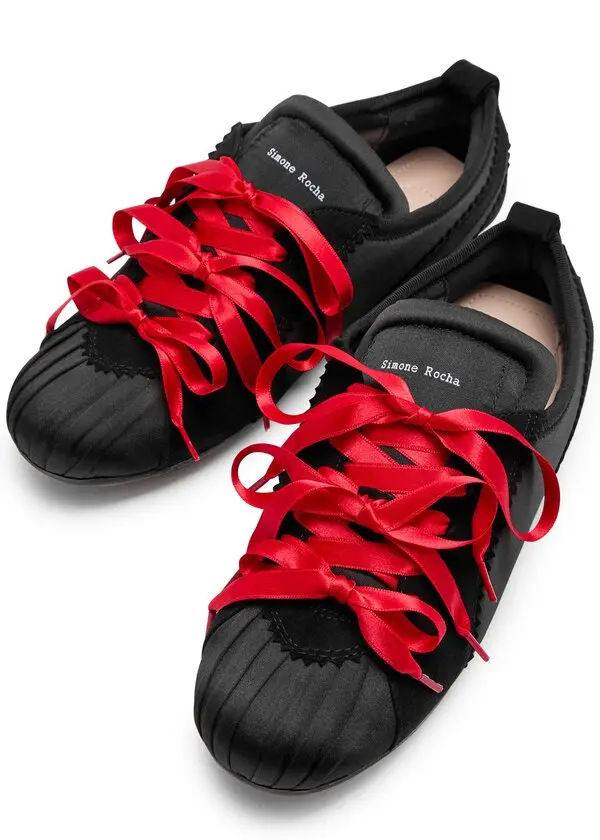 Simone Rocha Ballerina Grip Satin Sneakers