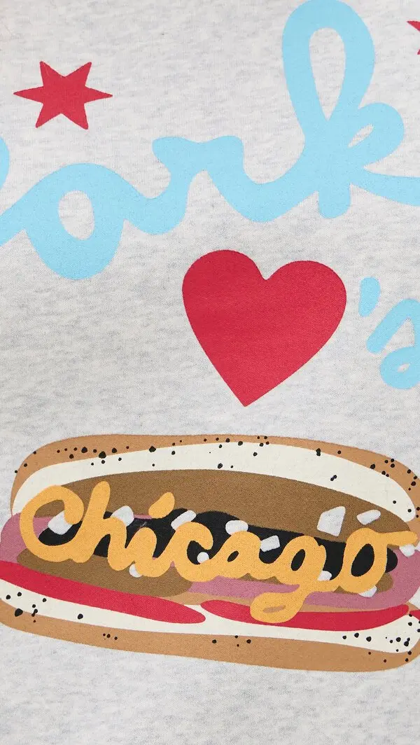 PARKE Chicago Graphic Mock Neck Sweatshirt