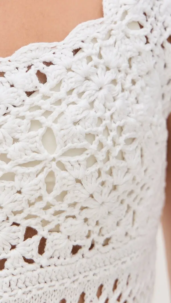 white christmas dresses Camryn Crochet Mini Dress main image 0