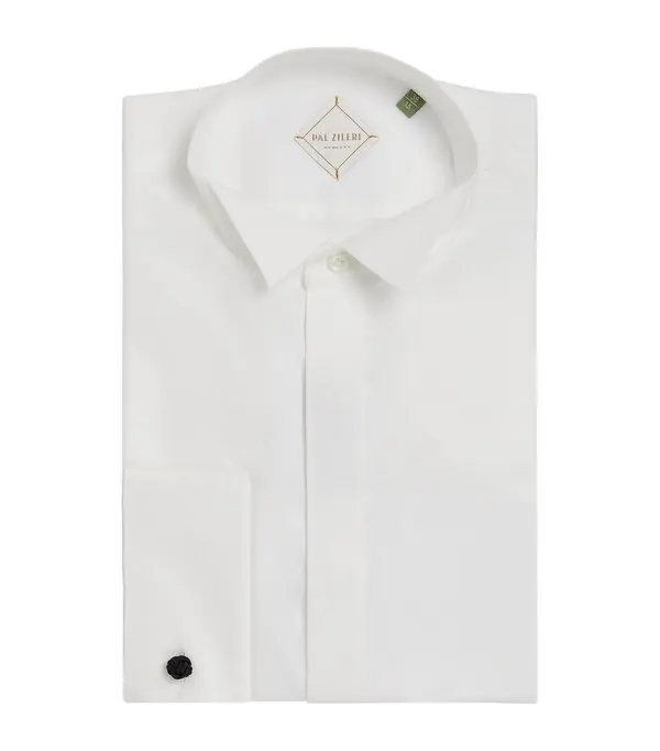 Pal Zileri Cotton Hidden Button Shirt - White