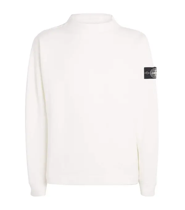 Stone Island Organic Cotton High-neck Sweatshirt - Neutral