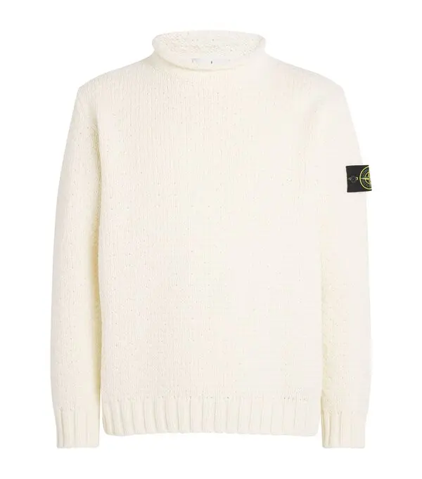 Stone Island Cable-knit Rollneck Sweater