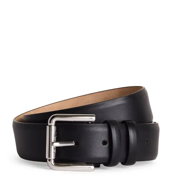Max Mara Leather Belt Suspenders - Black