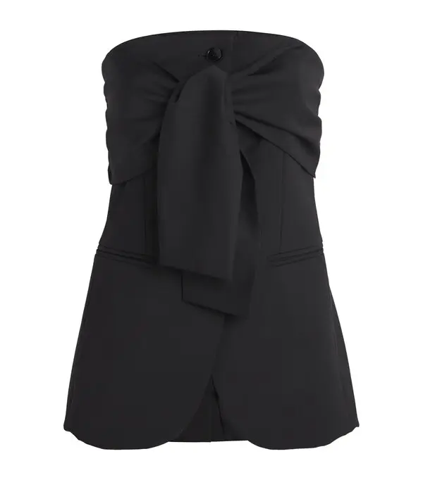 Max Mara Virgin Wool Strapless Waistcoat