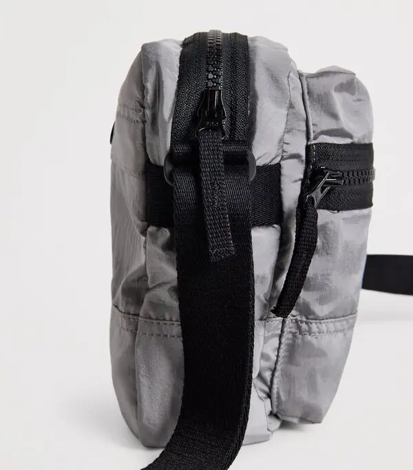 Stone Island Coated Nylon Logo Cross-body Bag - Grey