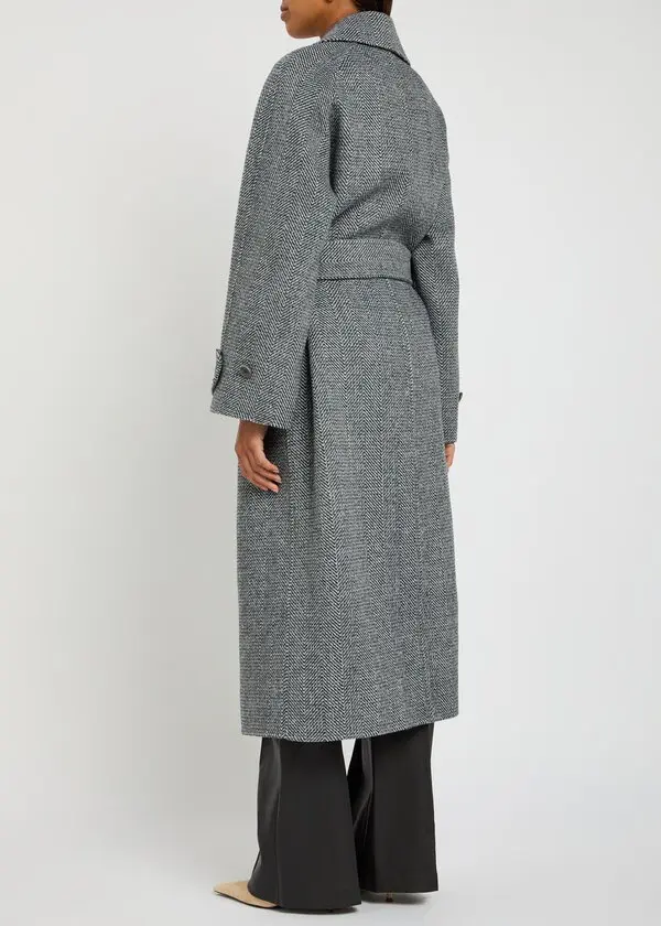 JOSEPH Navarre Herringbone Wool Coat