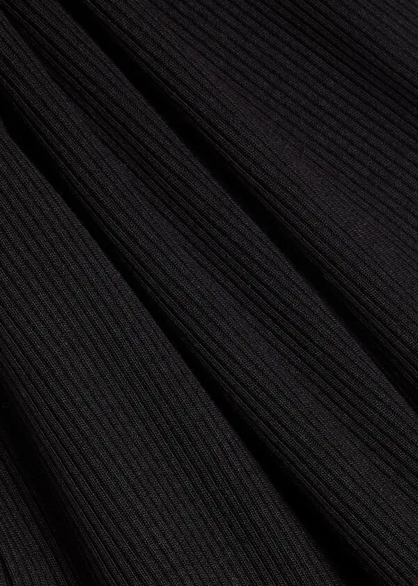 AGOLDE Poppy Ribbed Cotton-blend Tank - Black