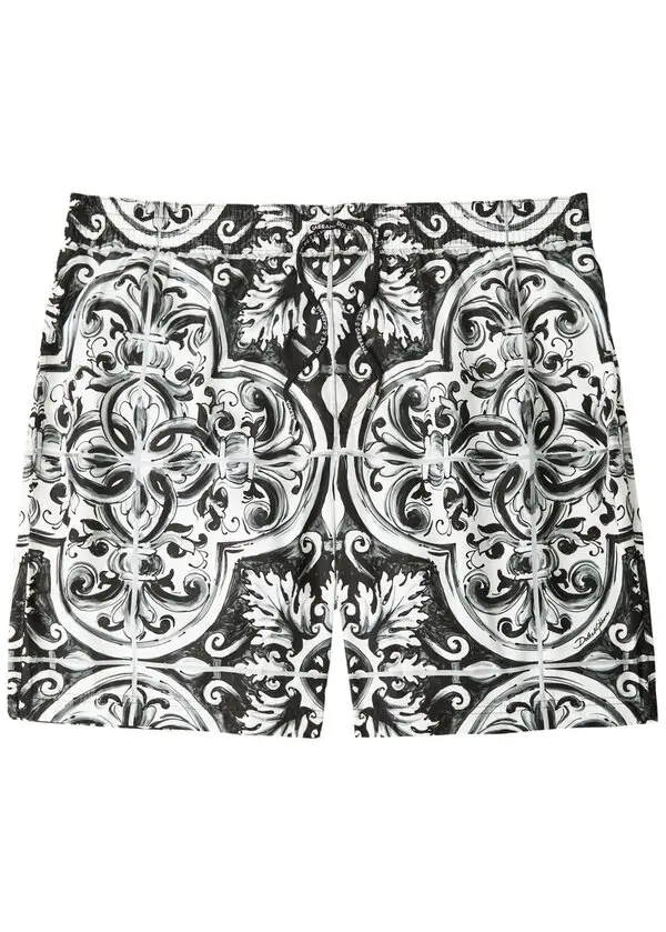 Dolce & Gabbana Printed Shell Swim Shorts