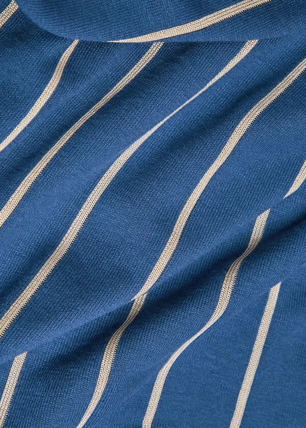 JOSEPH Striped Jacquard Stretch-knit Midi Skirt