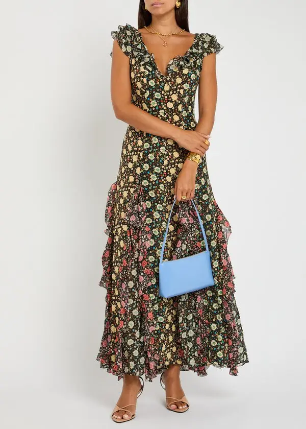 Rixo Ambika Floral-print Silk-chiffon Maxi Dress - Multicoloured