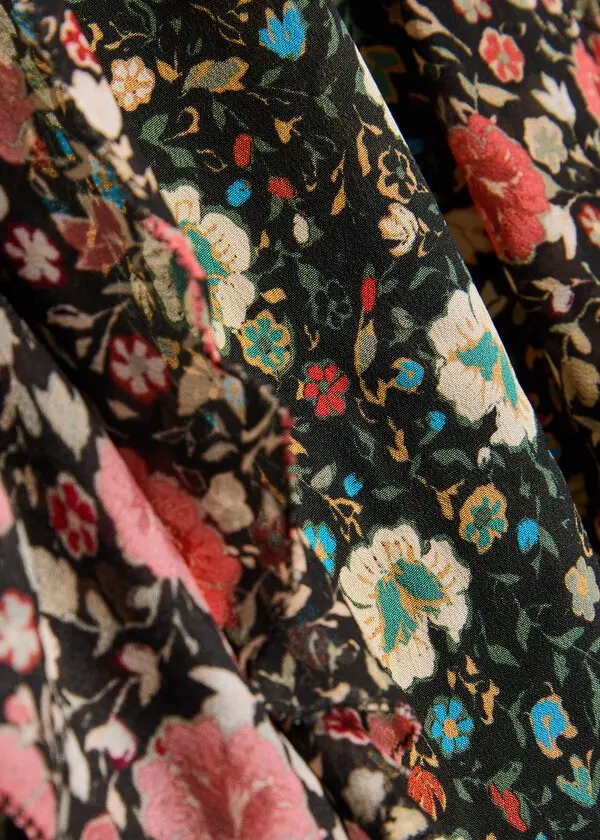 Rixo Ambika Floral-print Silk-chiffon Maxi Dress - Multicoloured