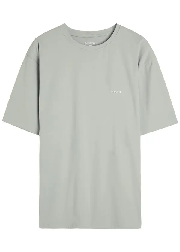 CONDITION Everyday Logo Stretch-jersey T-shirt - Mid Grey