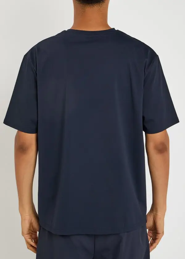 CONDITION Stretch-jersey T-shirt With Rubberised Logo - Navy